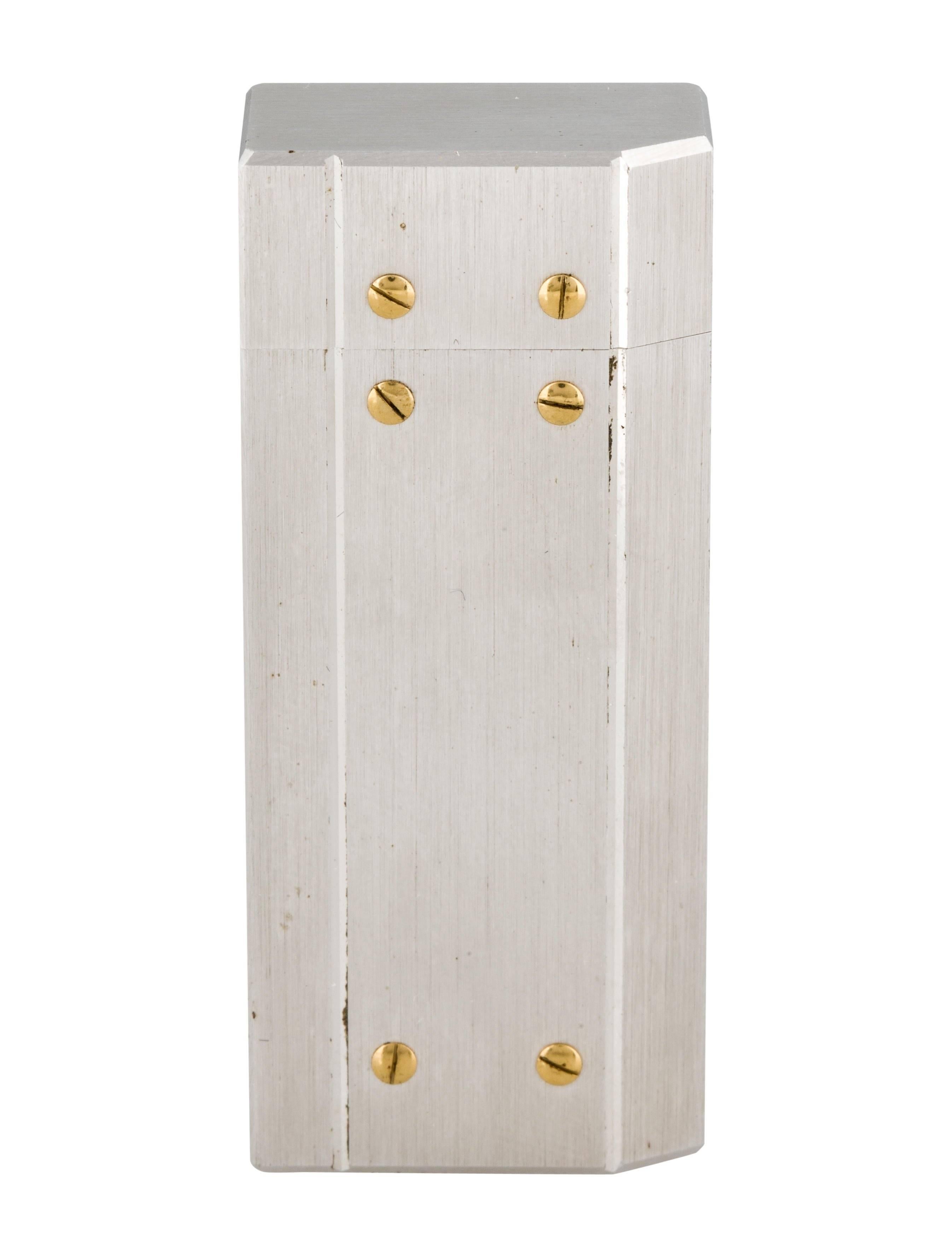 Cartier Vintage Men's Silver Gold Tone Cigarette Cigar Lighter in Box ...