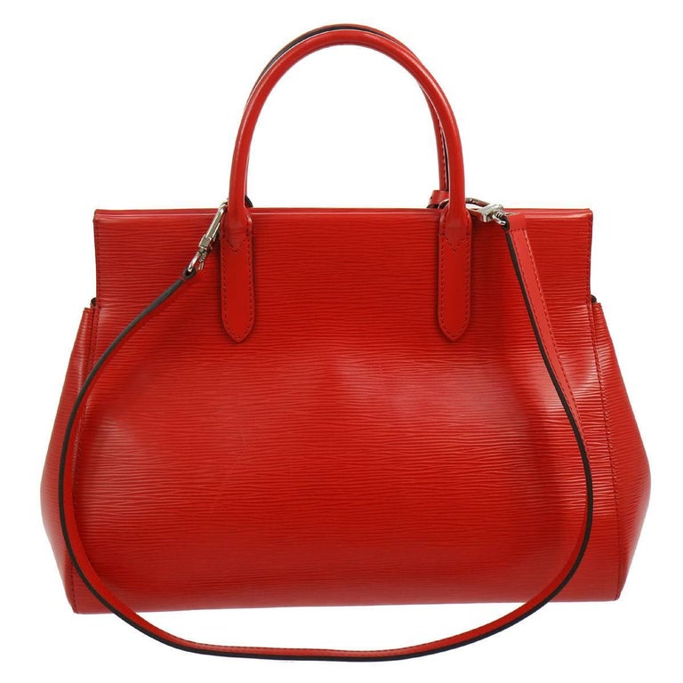 Louis Vuitton Red Epi Top Handle Satchel Tote Carryall Travel Shoulder ...