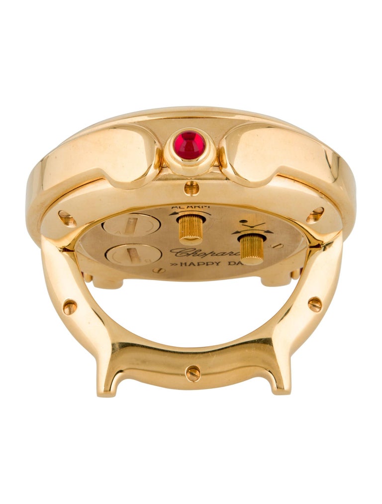 Chopard Gold Tone Men's Decor Travel Table Desk Alarm Clock at 1stDibs ...