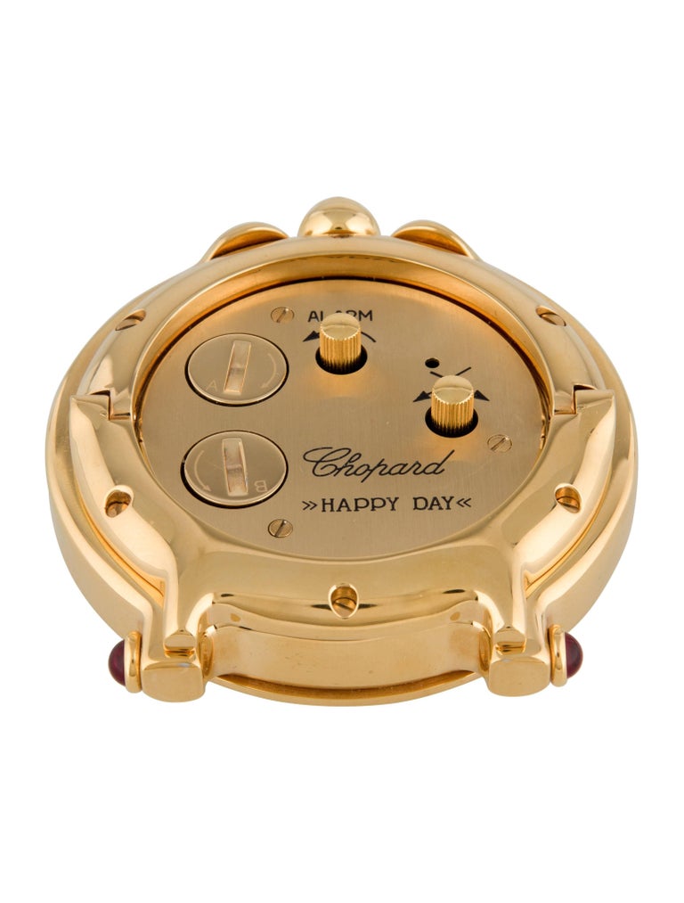 Chopard Gold Tone Men's Decor Travel Table Desk Alarm Clock at 1stDibs ...