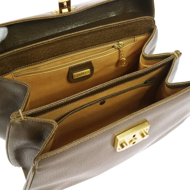 Gucci Cognac Leather Bamboo Top Handle Kelly Shoulder Bag at 1stDibs