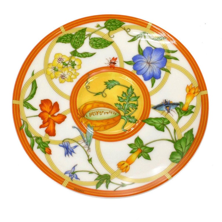 Hermes Porcelain Flower Four Piece Table Dishes Tea Set in Box at ...