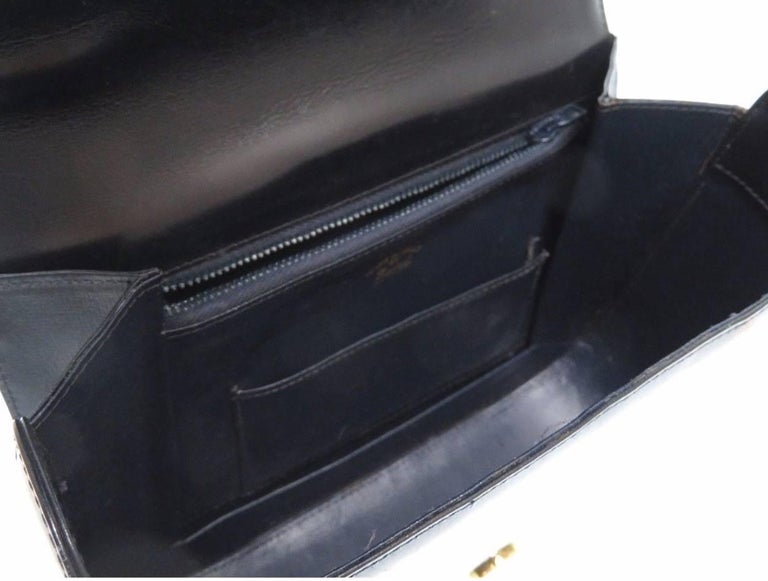 Gucci Leather Gold Kelly Style Top Handle Satchel Evening Shoulder Flap ...