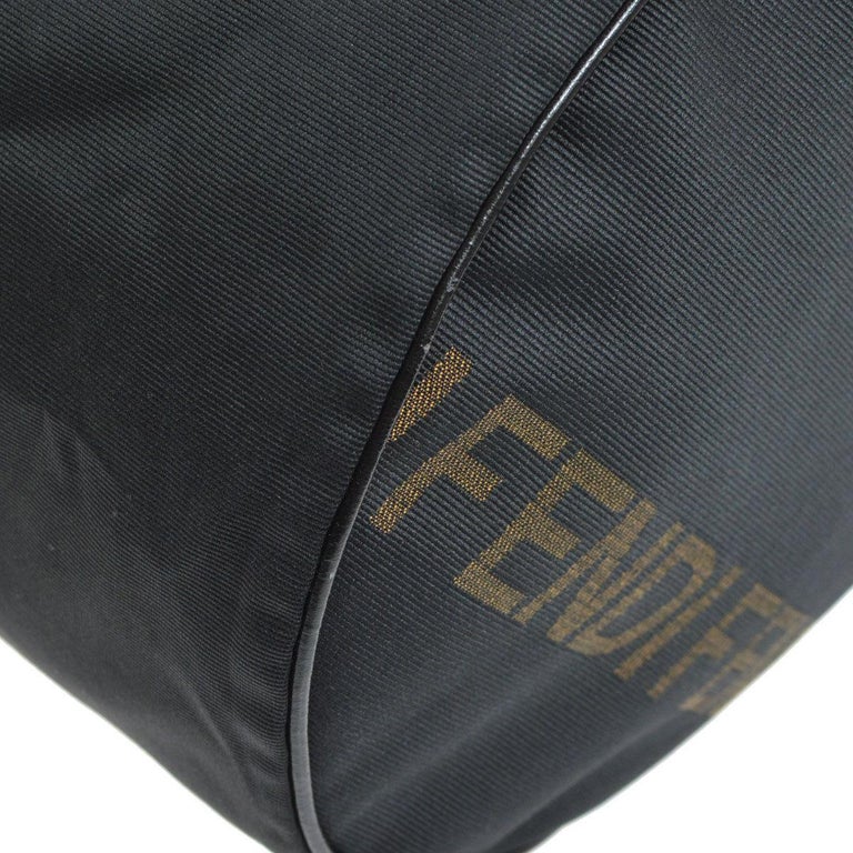 Fendi Roma Black Travel Gym Men's Women Carryall All Top Handle Tote ...