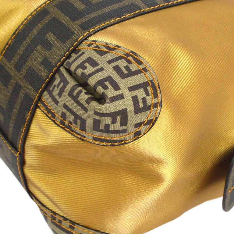 Fendi Monogram Canvas Nylon Logo Top Handle Satchel Speedy Style Tote ...