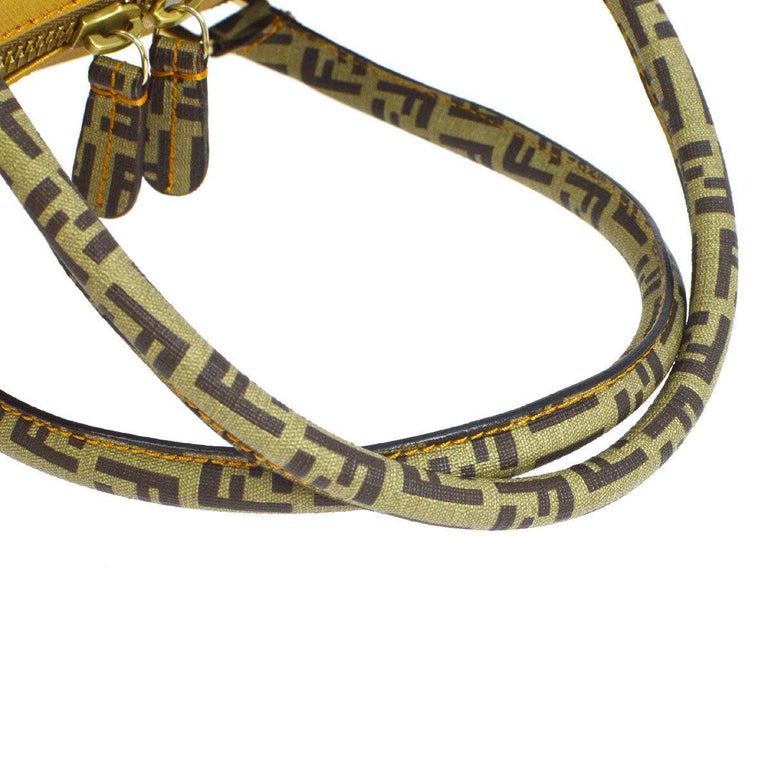 Fendi Monogram Canvas Nylon Logo Top Handle Satchel Speedy Style Tote ...