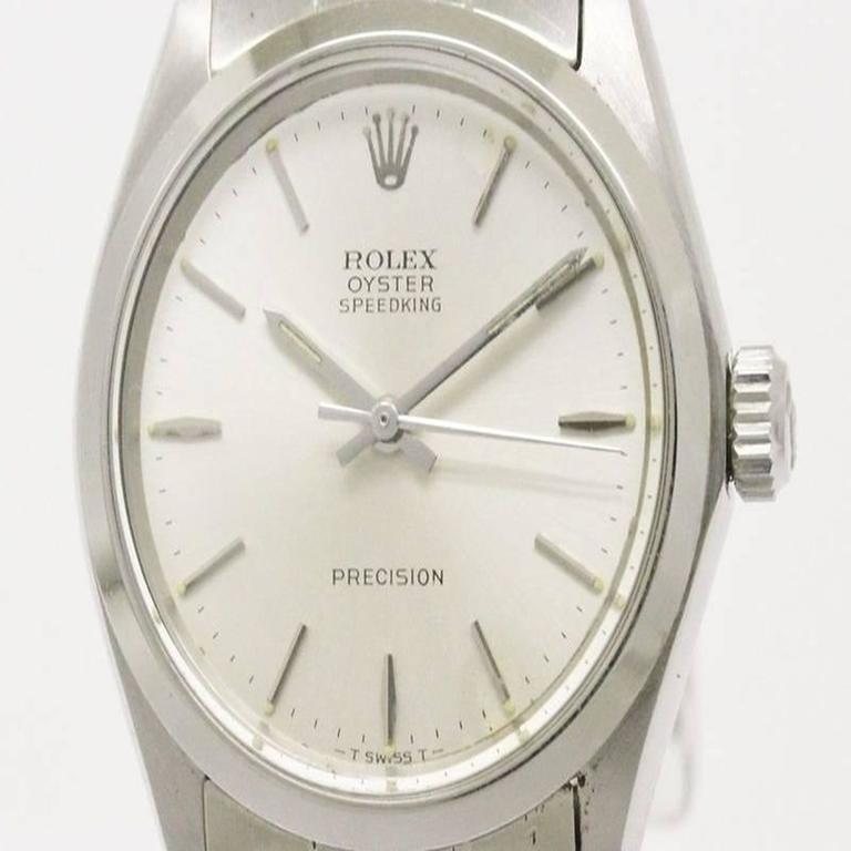 Rolex Stainless Steel Oyster Speedking Precision Watch at 1stDibs ...