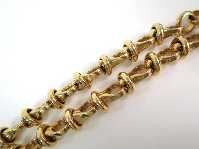 Gucci Navy Leather Gold Chain Crossbody Shoulder Bag at 1stDibs