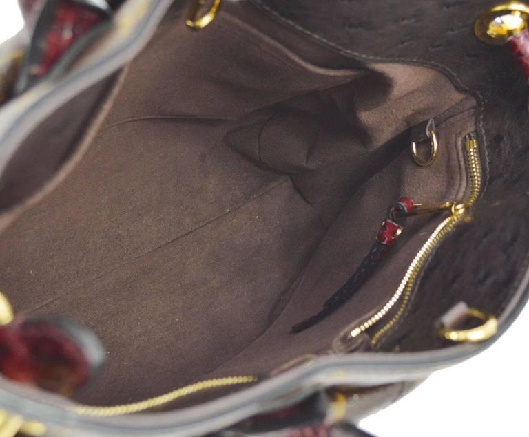 Louis Vuitton Rare Ltd. Edition Monogram Snake Ostrich Travel Shoulder ...