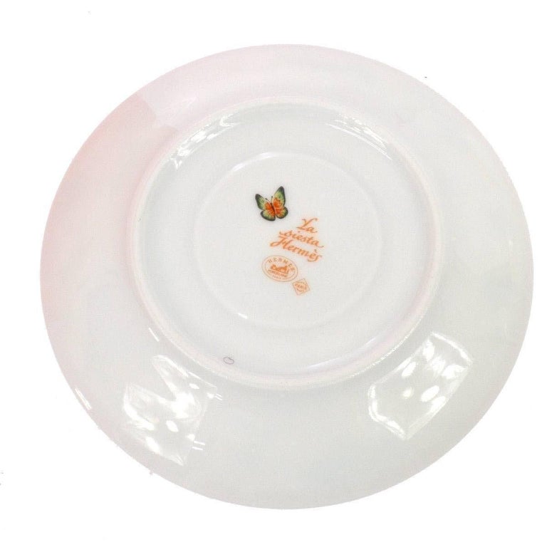 Hermes Porcelain Flower Four Piece Table Dishes Tea Set in Box at ...