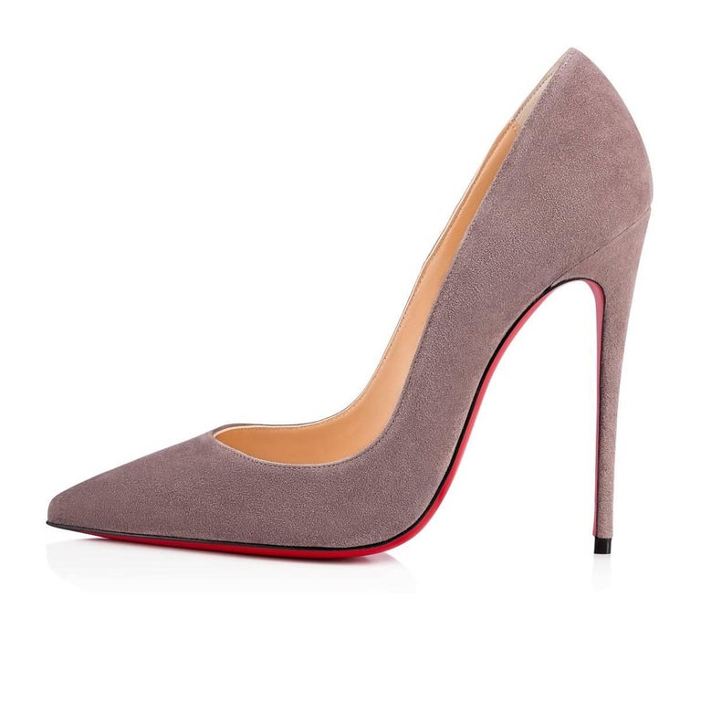 Christian Louboutin New Gray Suede So Kate High Heels Pumps in Box at ...