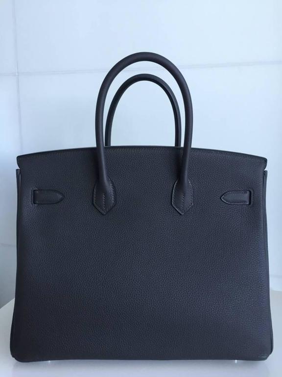 NEW and RARE Birkin 35 Charcoal! Stunning! Shipping inclu For Sale at ...