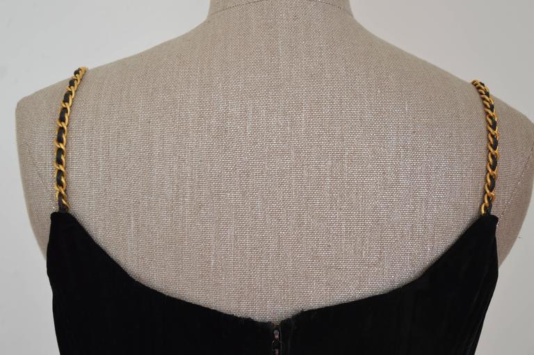1990s Rare Chanel Black Velvet Corset Collector at 1stDibs