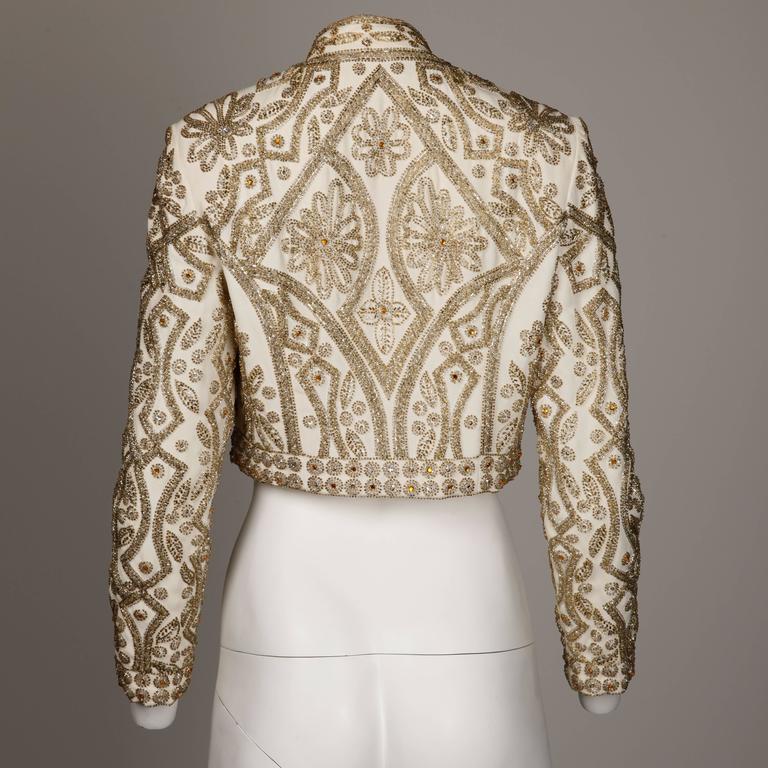 1960s Vintage Beaded + Rhinestone Jacket at 1stDibs