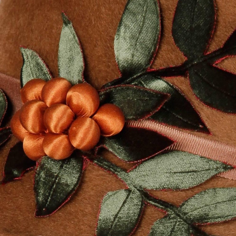 Unworn with Tags Bailey Tomlin Vintage Brown Fur Felt Hat with Berry ...