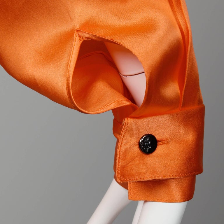 Unworn w/ Original $5,995.00 Tags Claude Montana Vintage Orange Silk ...