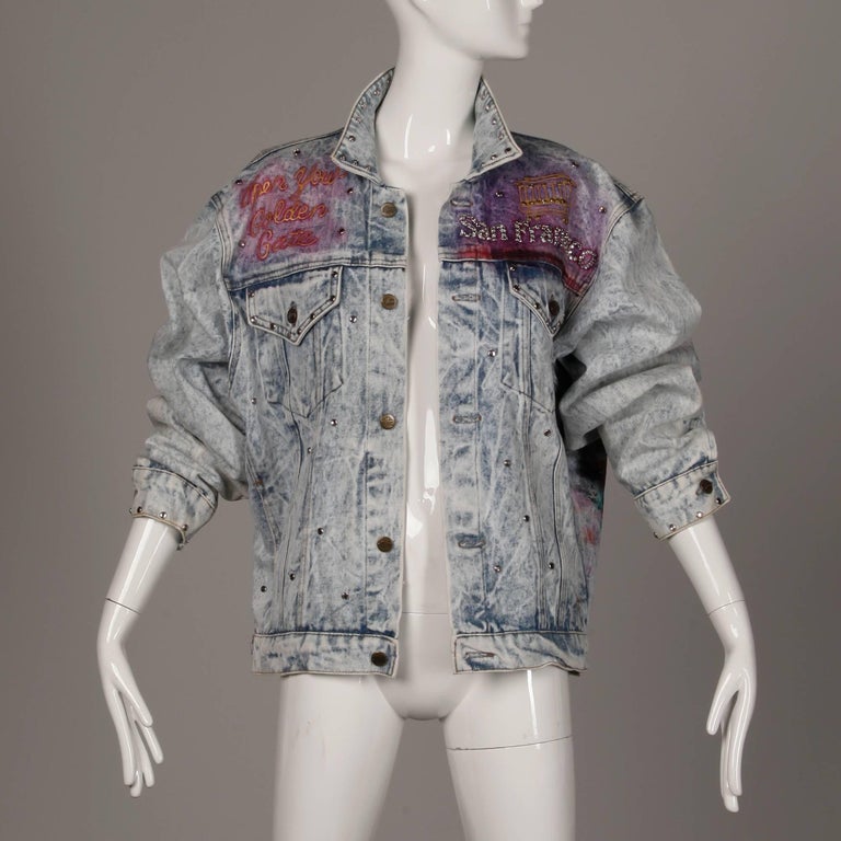 Tony Alamo Vintage Hand Painted and Studded San Francisco Denim Jean ...