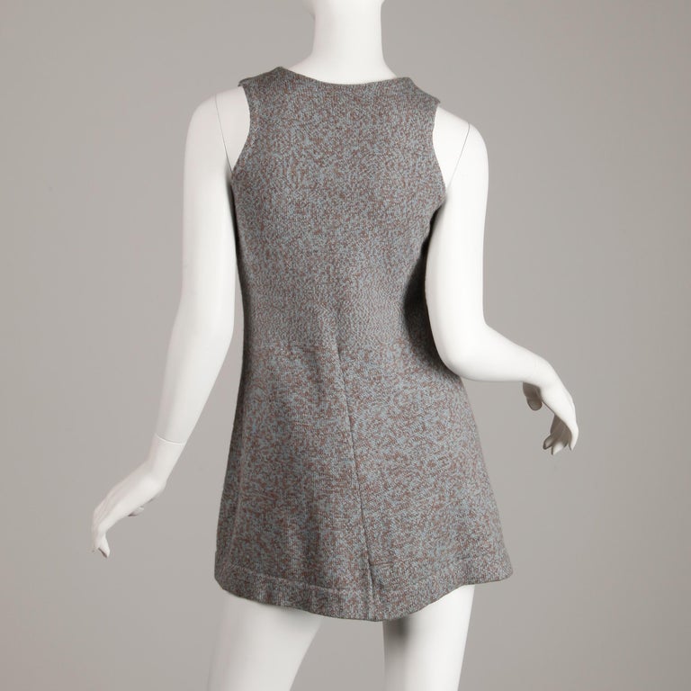 1970s Mary Farrin Vintage Wool Knit Lace Up Sweater Vest or Waistcoat ...