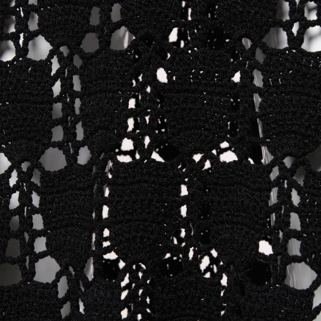 Holocaust Survivor Mady Gerrard Vintage Black Hand Crochet Dress at ...