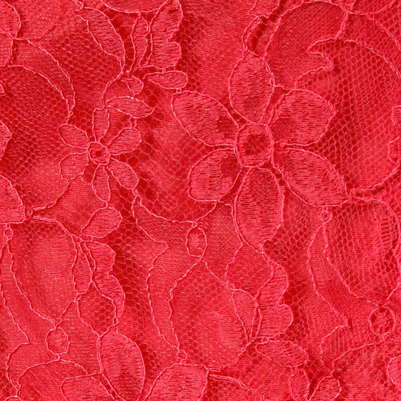 1950s Vintage Fuchsia Pink Scalloped Lace Cocktail Dress For Sale at ...