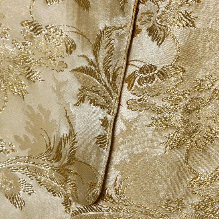 1960s Gold Brocade Cape + Dress 2-Piece Ensemble at 1stDibs