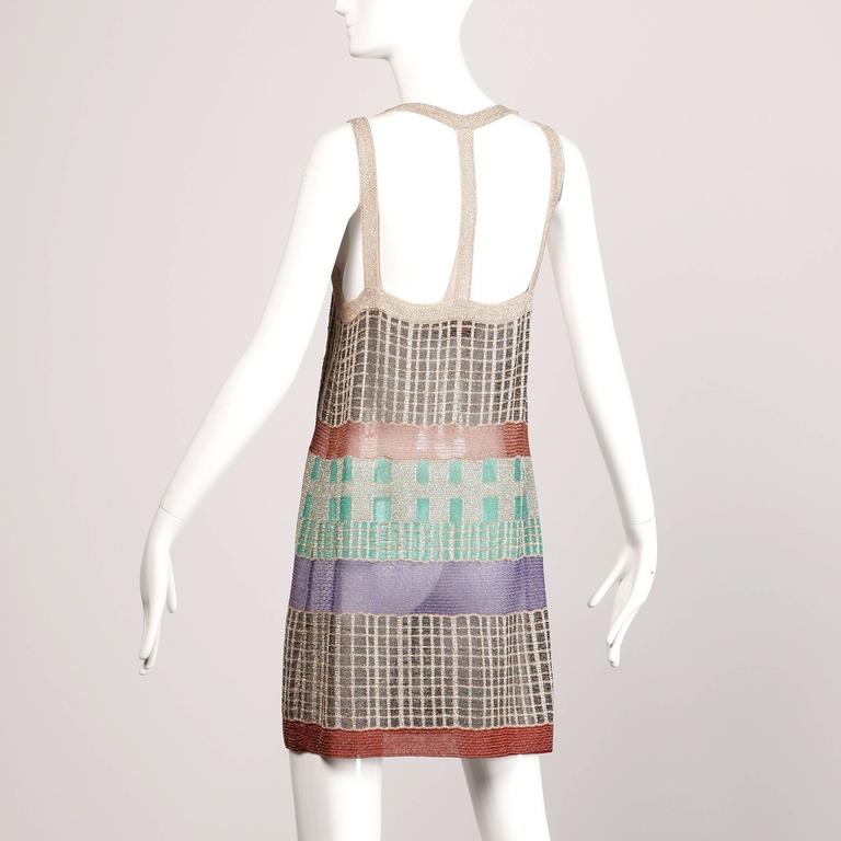 Missoni Metallic Sheer Knit Dress with an Open Back For Sale at 1stDibs ...
