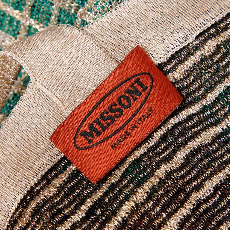 Missoni Metallic Sheer Knit Dress with an Open Back For Sale at 1stDibs ...