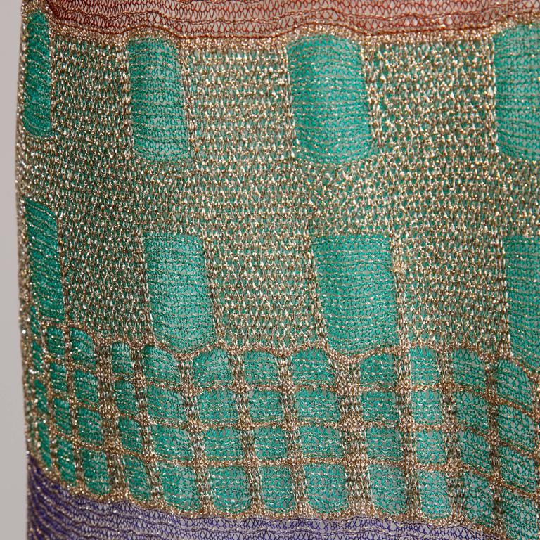 Missoni Metallic Sheer Knit Dress with an Open Back For Sale at 1stDibs ...