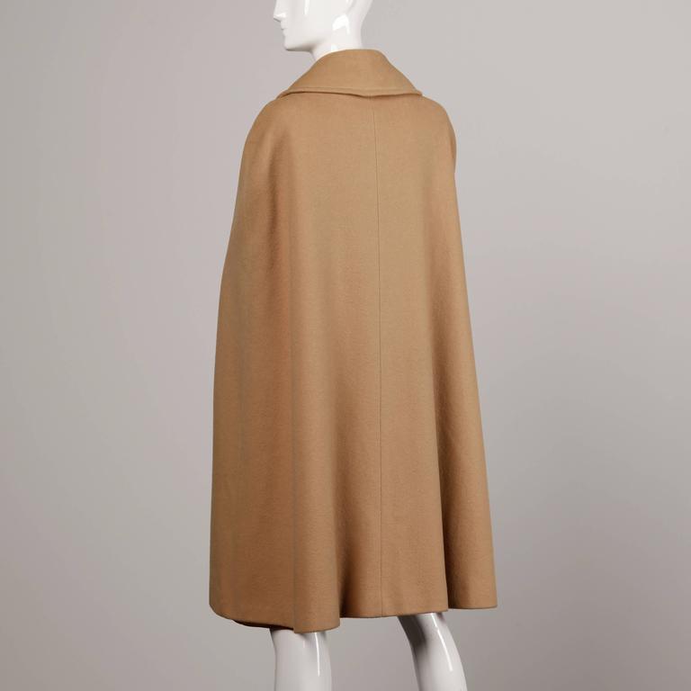 1970s Vintage Youthcraft Wool Camel Cape Coat at 1stDibs | vintage cape ...