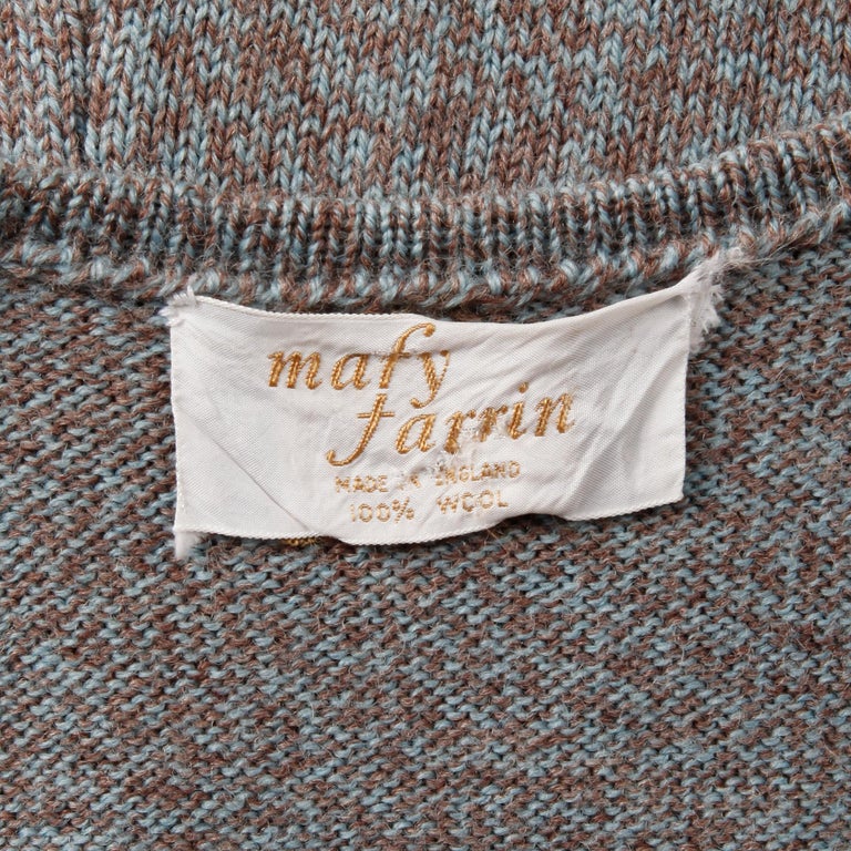 1970s Mary Farrin Vintage Wool Knit Lace Up Sweater Vest or Waistcoat ...