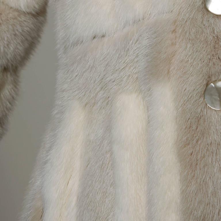 Beautiful 1970s Vintage Striped Mink Fur Princess Coat at 1stDibs