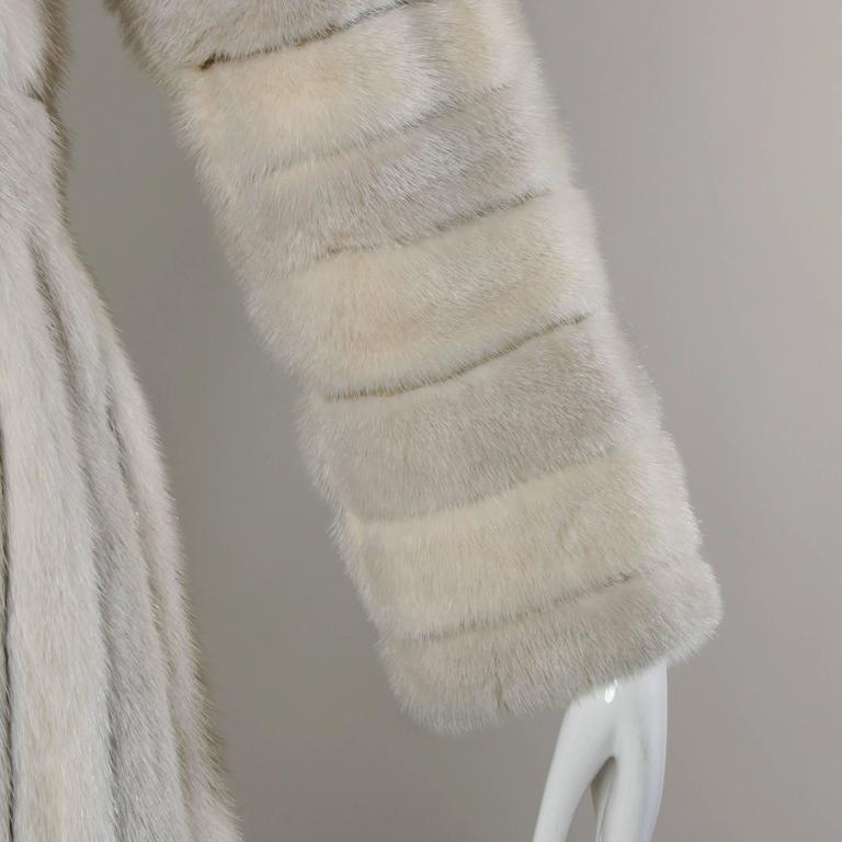 Beautiful 1970s Vintage Striped Mink Fur Princess Coat at 1stDibs