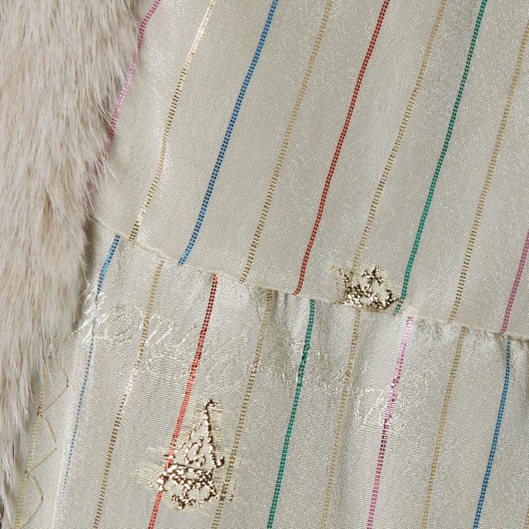 Beautiful 1970s Vintage Striped Mink Fur Princess Coat at 1stDibs