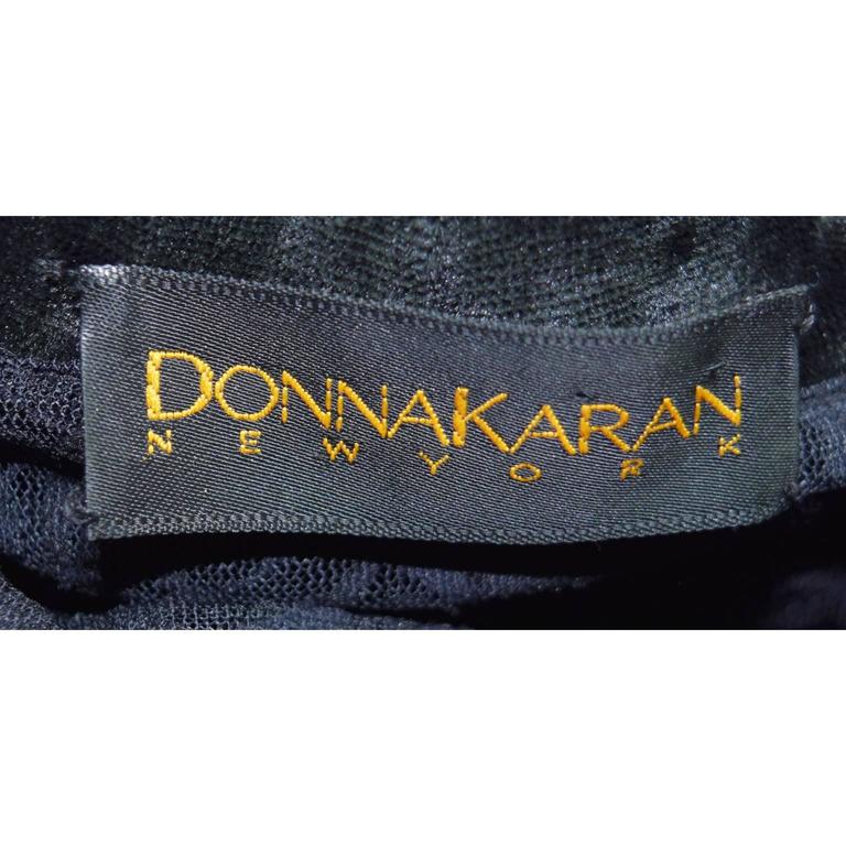 Donna Karan Black Velvet Bodycon Strapless Cocktail Dress With Inner
