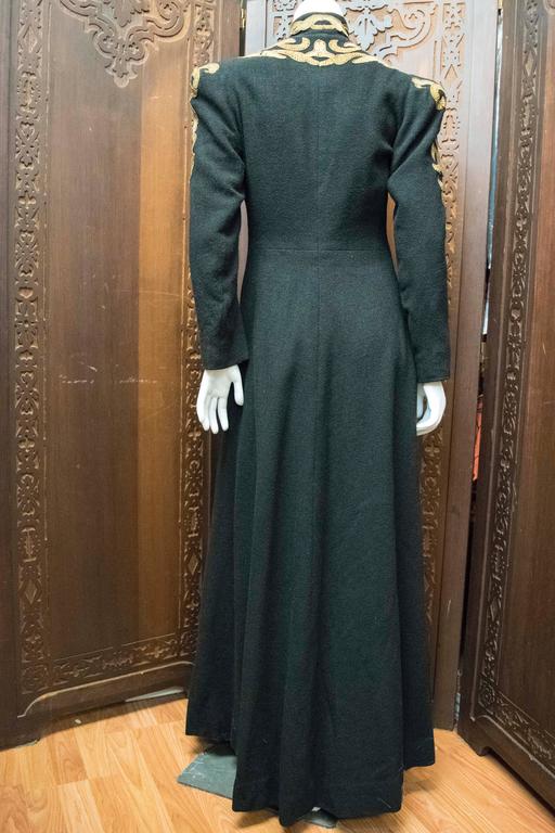 1940s Black and Brass Opera Coat at 1stDibs