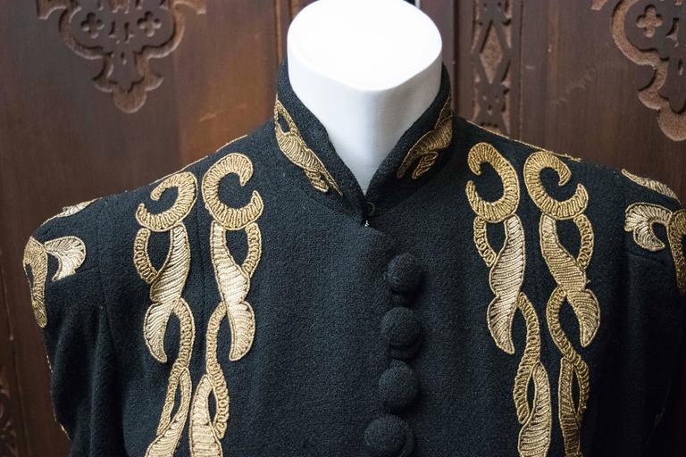 1940s Black and Brass Opera Coat at 1stDibs