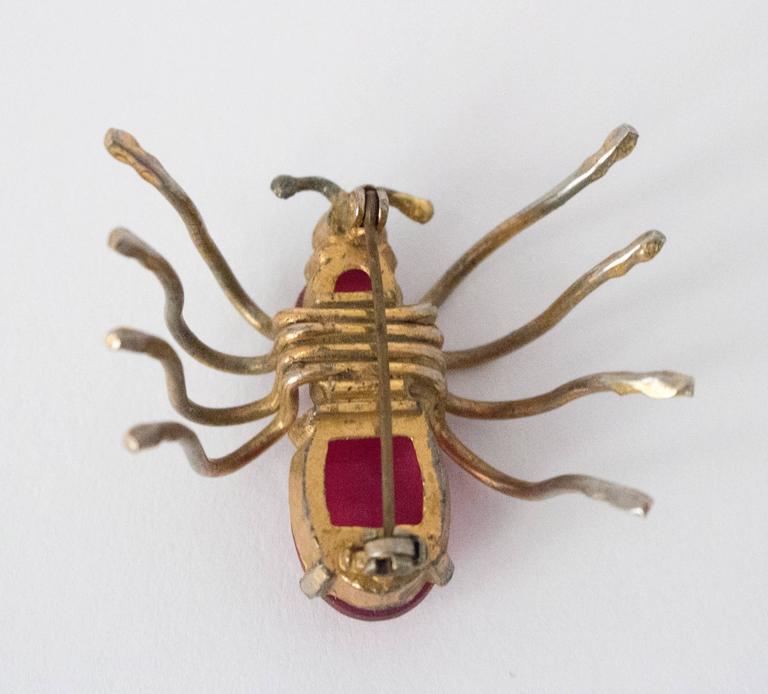 50s Gem Spider Brooch at 1stDibs