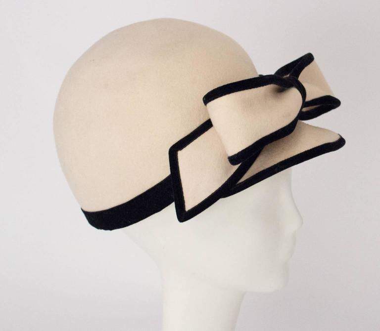 60s Mod Bow Fashion Hat at 1stdibs