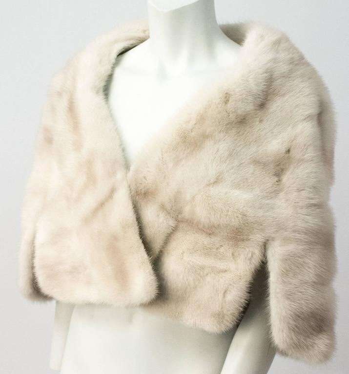 50s Silver Mink Stole at 1stDibs | mink stole for sale, mink stole ...