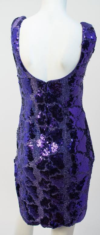 80s Purple Sequin Snake Pattern Dress at 1stDibs | purple 80s dress ...