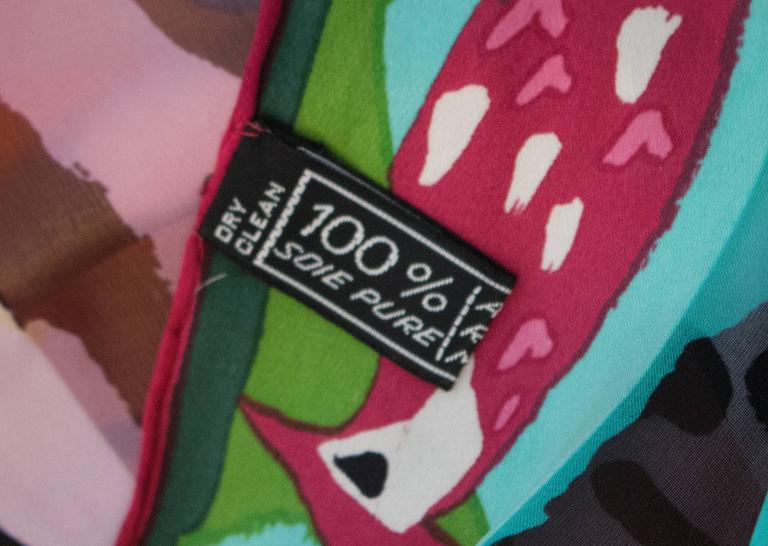 Ken Scott Pop Art Scarf at 1stDibs | ken scott scarf, ken scott silk scarf