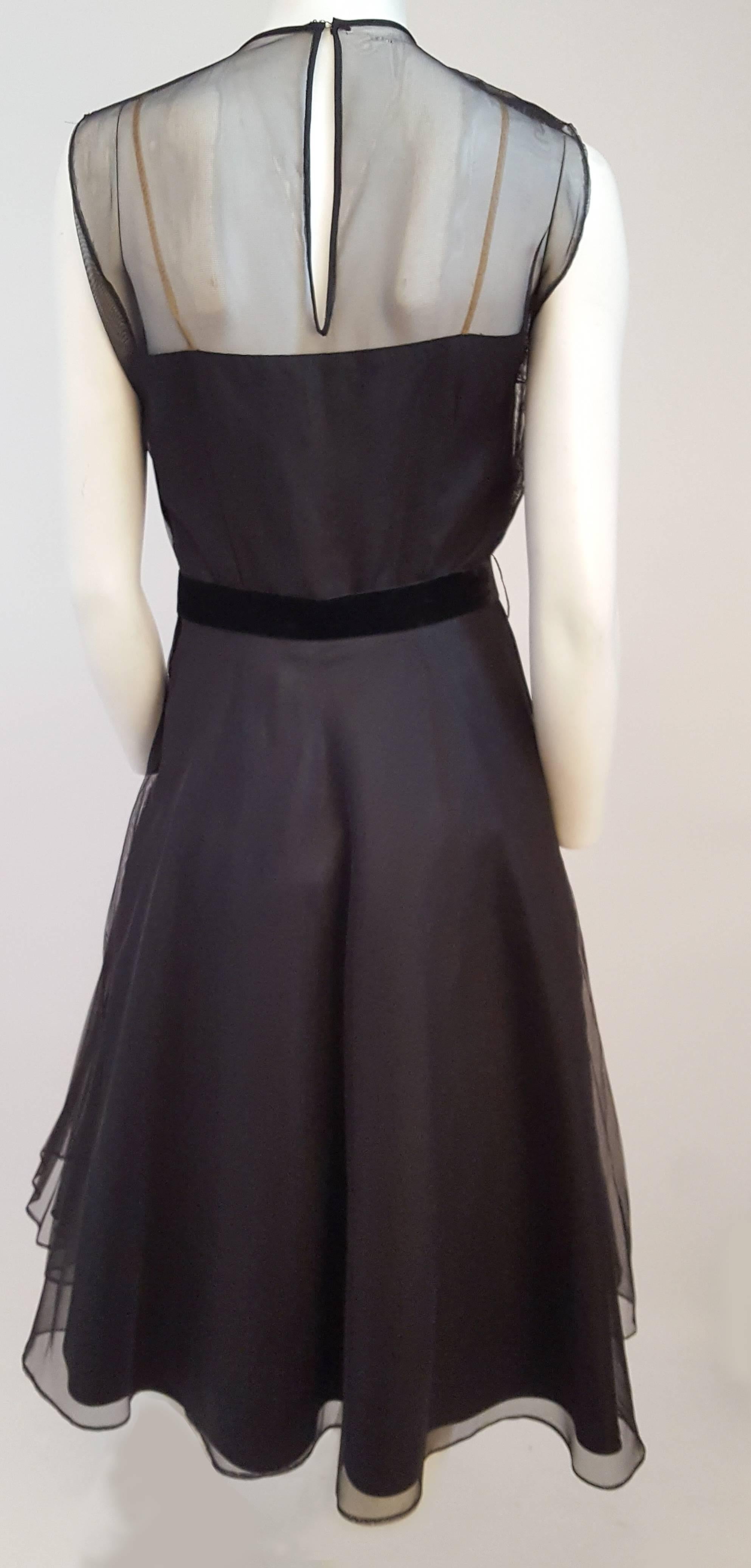 1950s Sheer Micro Pleat Dress w/ Lace Bodice For Sale at 1stDibs ...