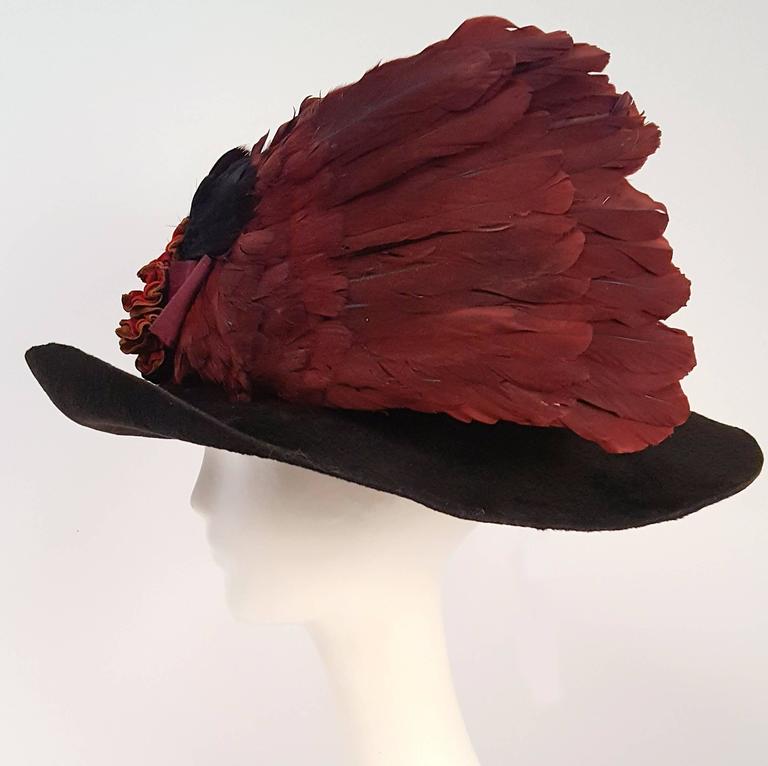 Edwardian Winged Picture Hat at 1stDibs