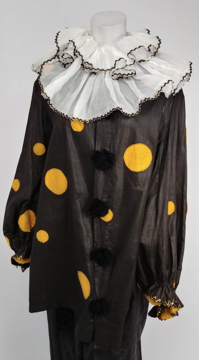 1920s Polka Dot Clown Costume at 1stDibs | clown skirt polka dot, 1920s ...