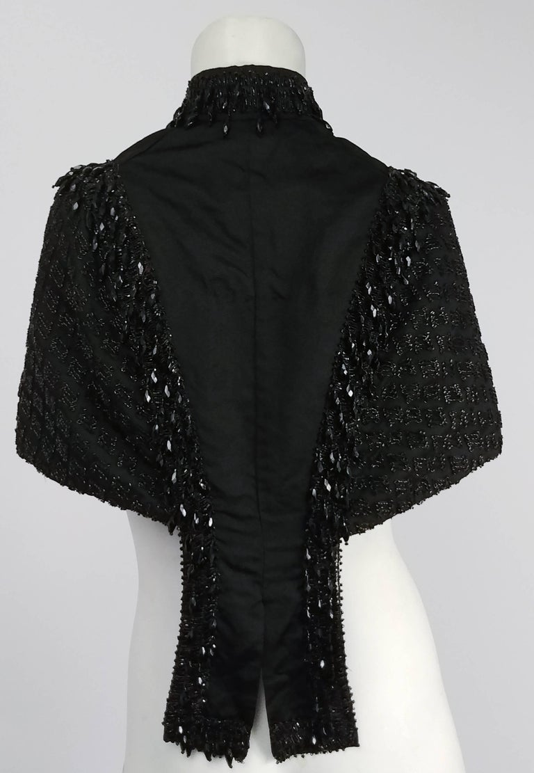 Victorian Black Jet Beaded Capelet For Sale at 1stDibs | black beaded ...