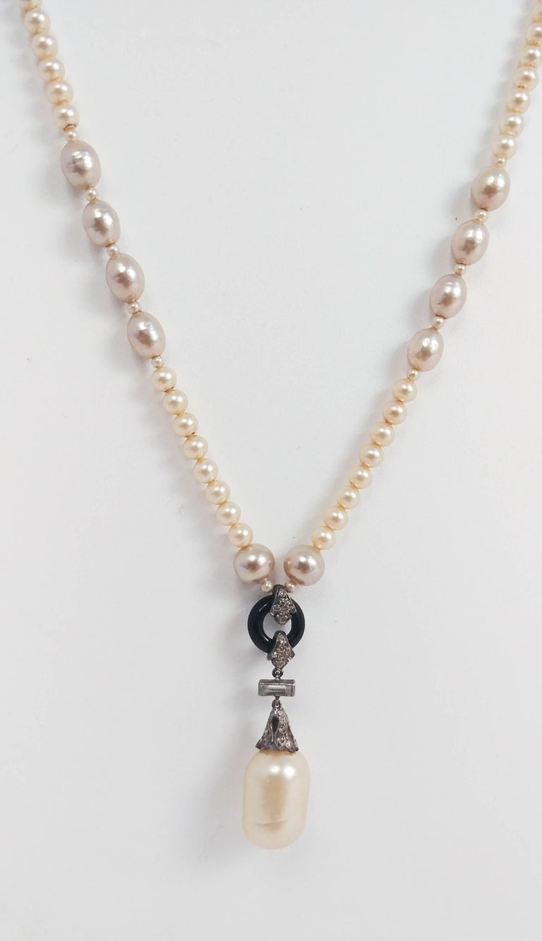 Art Deco Faux Pearl Necklace, 1920s at 1stDibs | 1920s pearl necklace ...