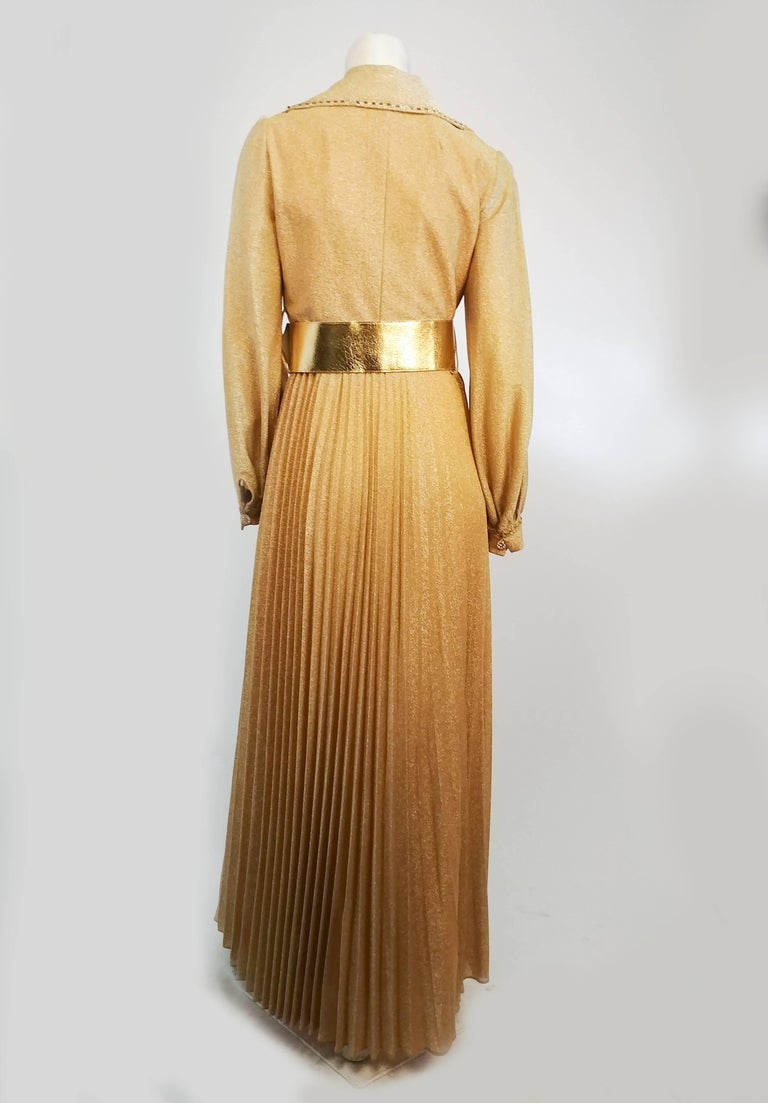 1970s Metallic Gold Disco Studio 54 Dress at 1stDibs | studio 54 gold ...
