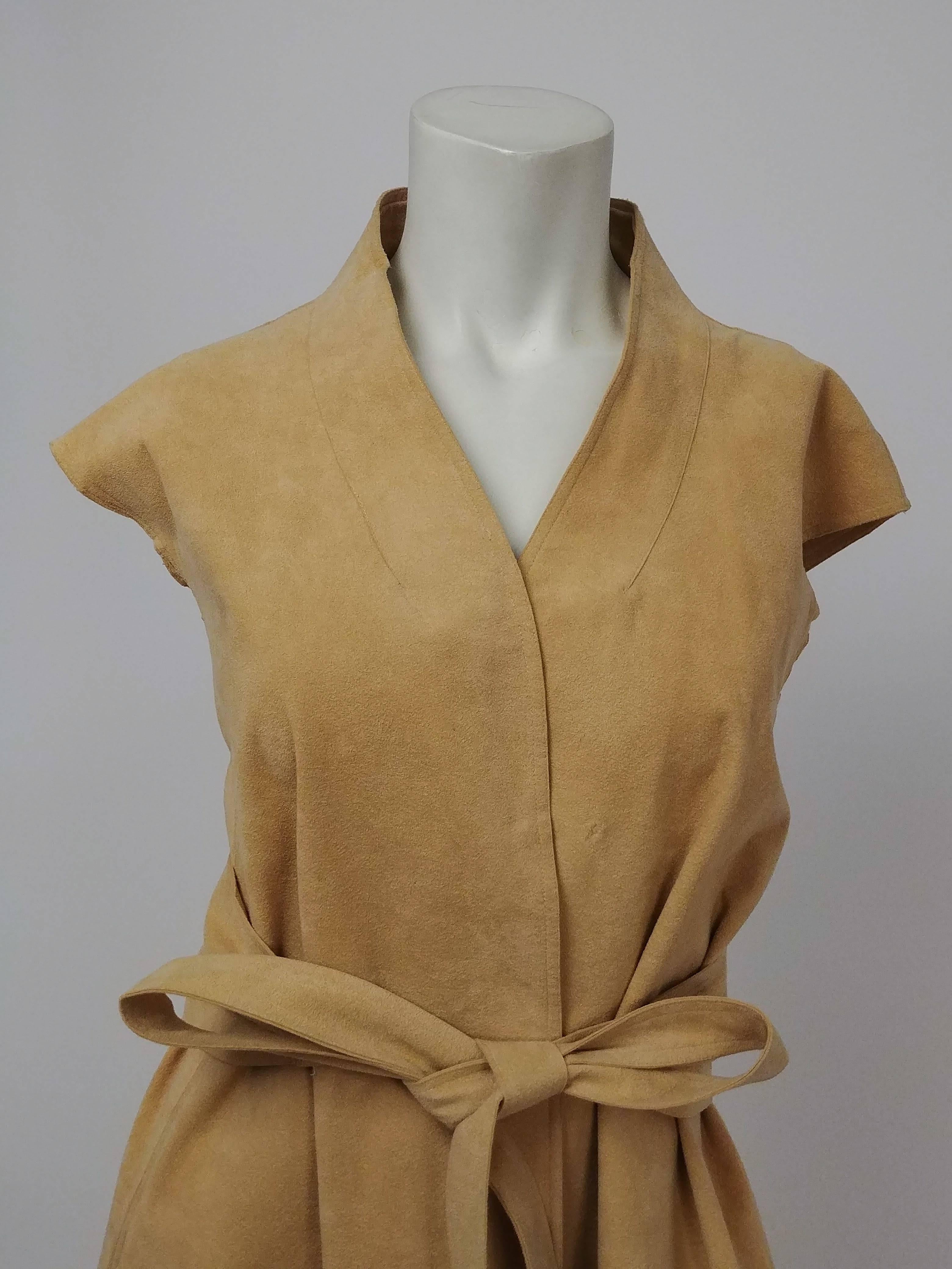 1980s Halston Vegan Suede Wrap Dress at 1stDibs | halston ultrasuede ...