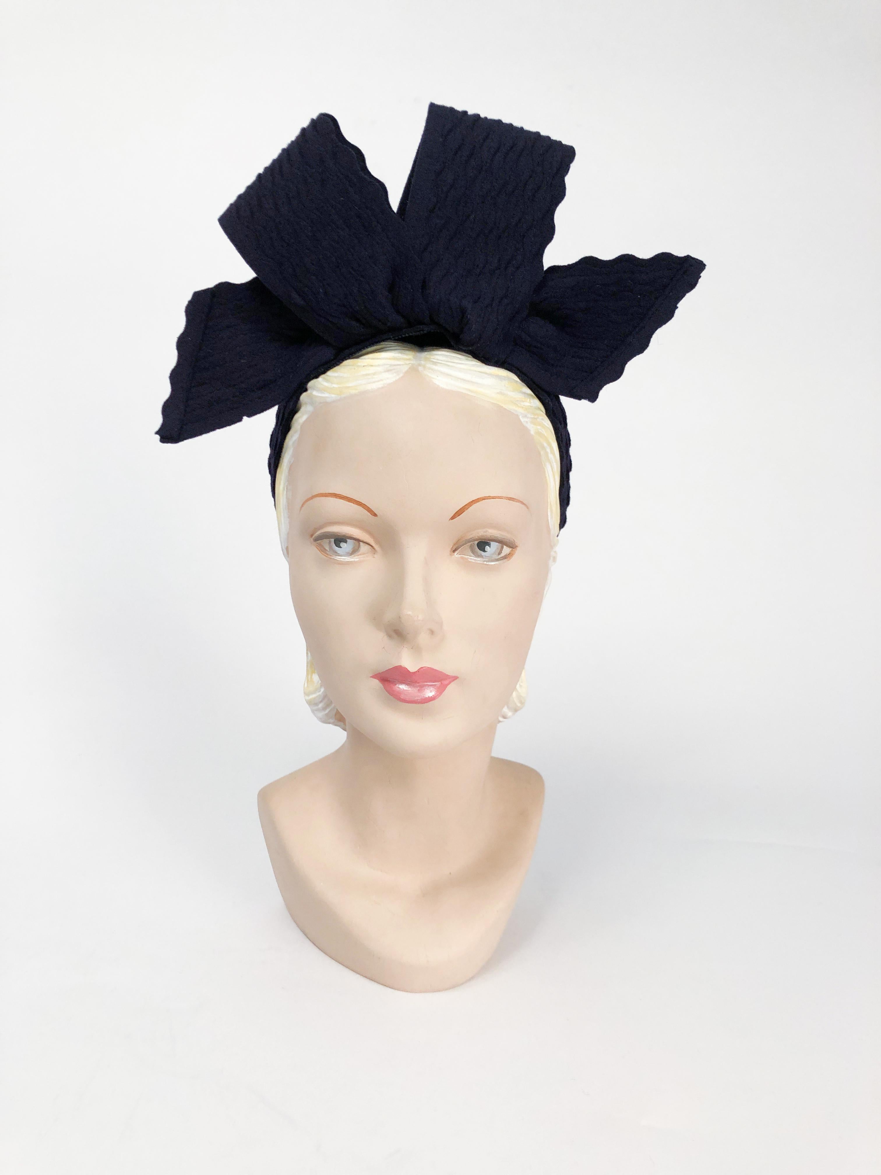 1940s Navy Sculpted and Textured Skull Cap at 1stDibs