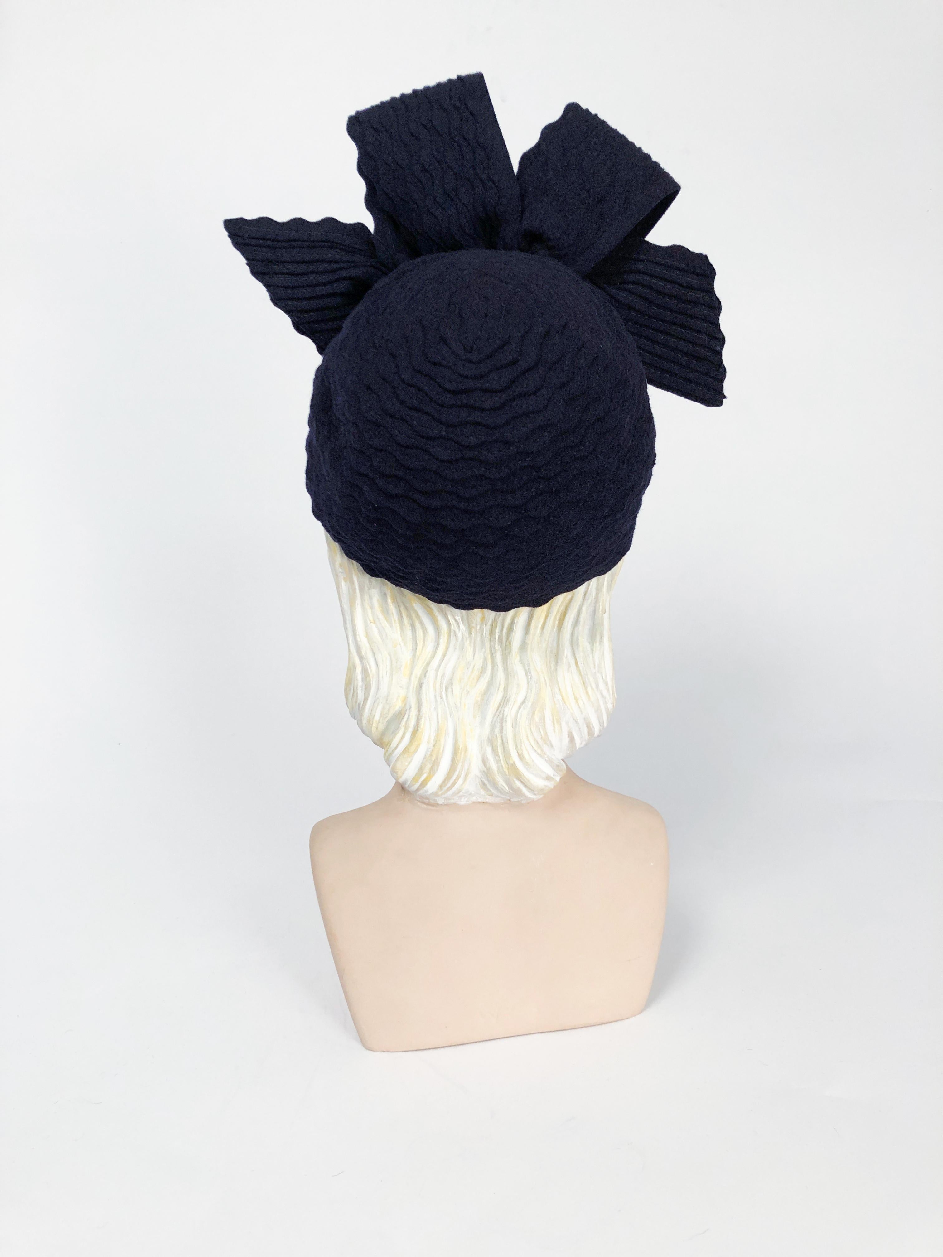 1940s Navy Sculpted and Textured Skull Cap at 1stDibs